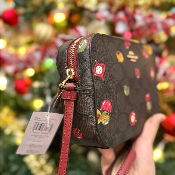 Coach | Bags | Coach Mini Camera Bag In Signature Canvas With Ornament ...